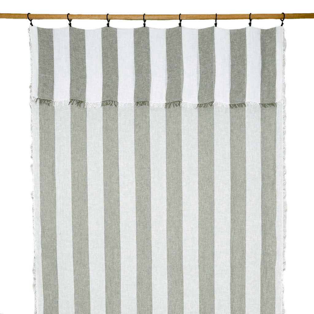 Rideau Turin en voile de lin et coton rayé – 4 coloris – Home Beddings ...